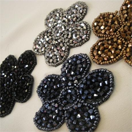 Sew-On Beaded Flower Motif
