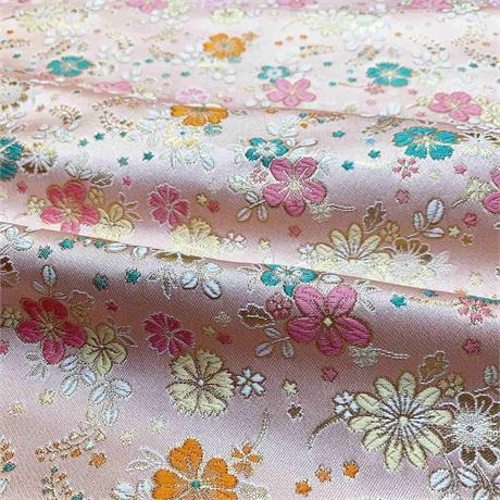 Pink Flowers Brocade