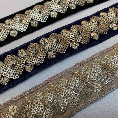 Embroidered Sequinned Ribbon