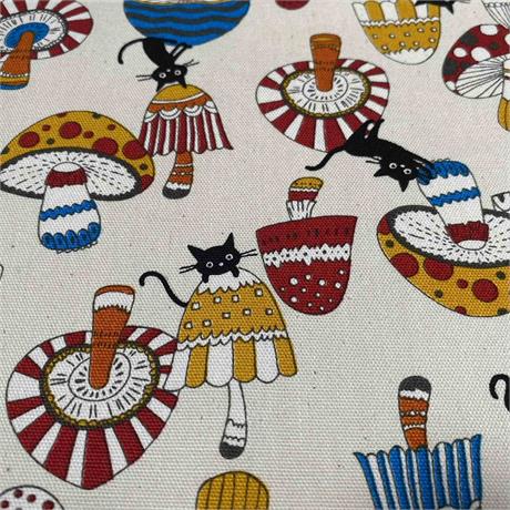 Toadstool Cats, 100% Cotton