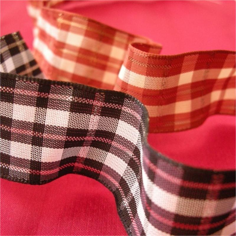 Wired Check Ribbon 25mm