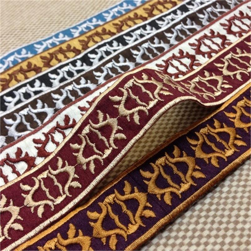 Embroidered Jacquard Border