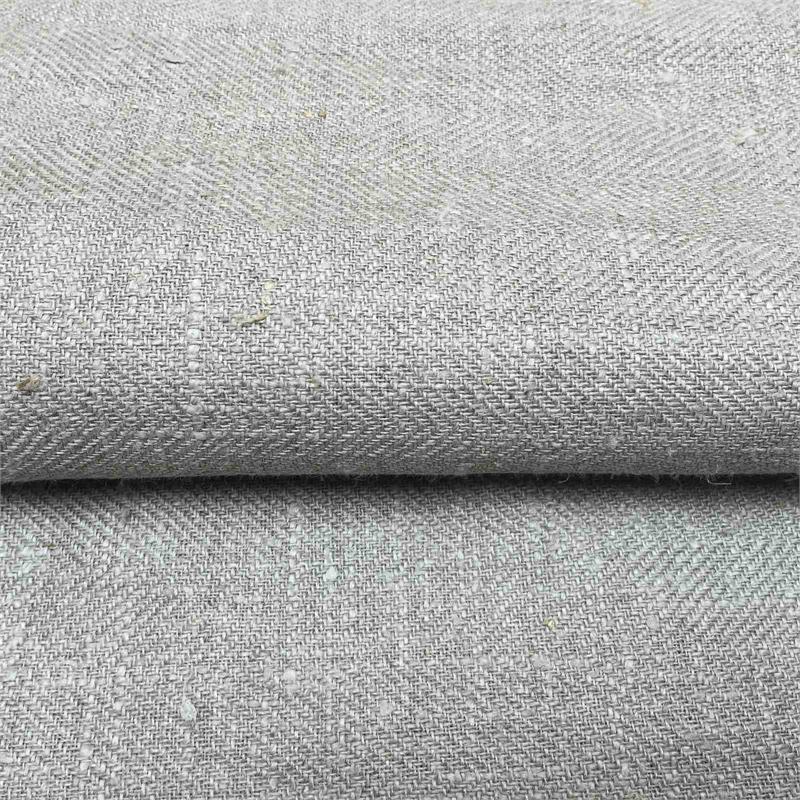 Coarse Herringbone Natural Linen