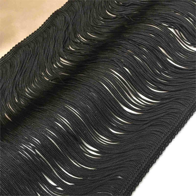 Fine Black Spanish Double Edge Fringe