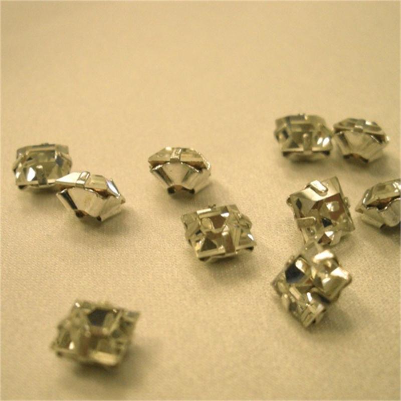Sew-On Square Czech Crystals