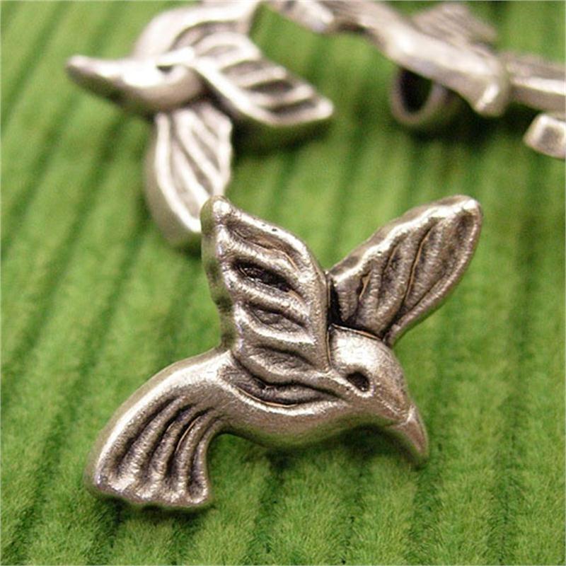 Metal Bird Button