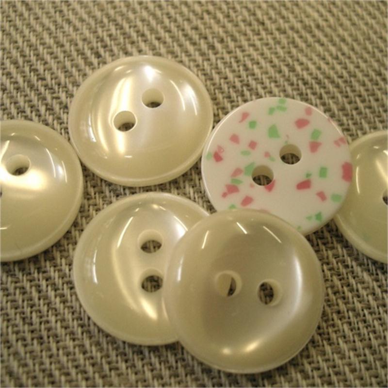 Plastic Pearl Button 15mm